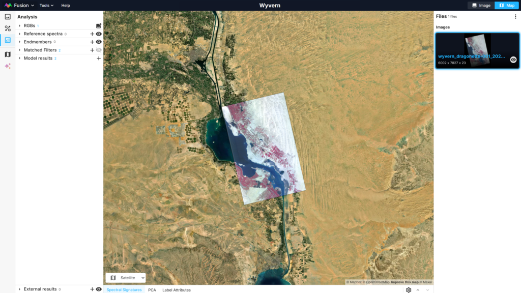 Exploring Wyvern Open Data On Metaspectral Fusion Platform - Metaspectral